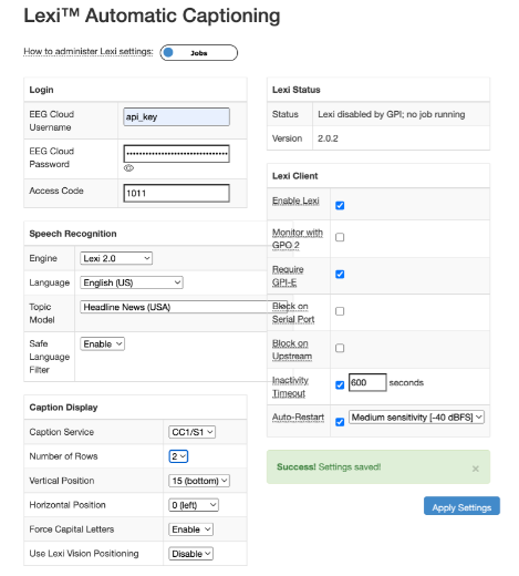 Setting Up LEXI on Your EEG Encoder – Ai-Media - Customer Support